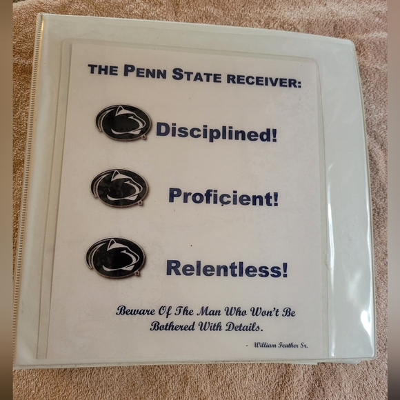 Other | Penn State Football 203 Wide Receivers Guide Binder | Poshmark